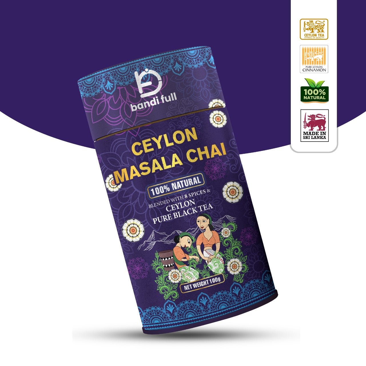 BandiFull Ceylon Masala Chai - Authentic Spice Blend
